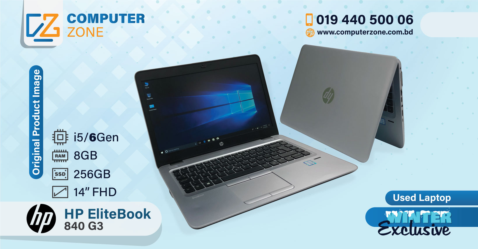 HP EliteBook 840 G3, 6th Gen Intel Core i5 Processor, 8GB RAM, 256GB ...