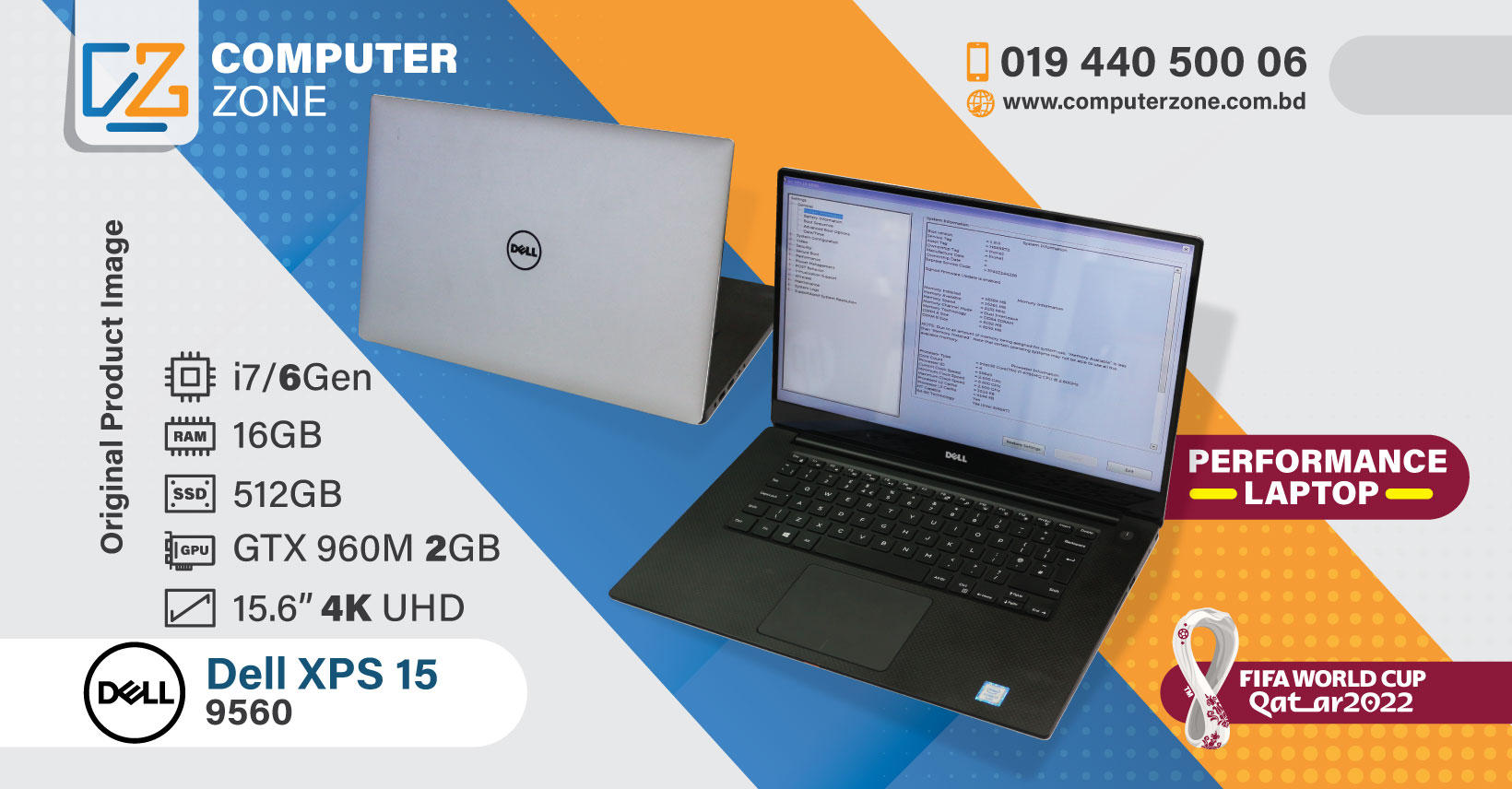 Dell XPS 15 9560, 6th Gen Core i7 Processor, 16GB RAM, 512GB SSD, GTX ...